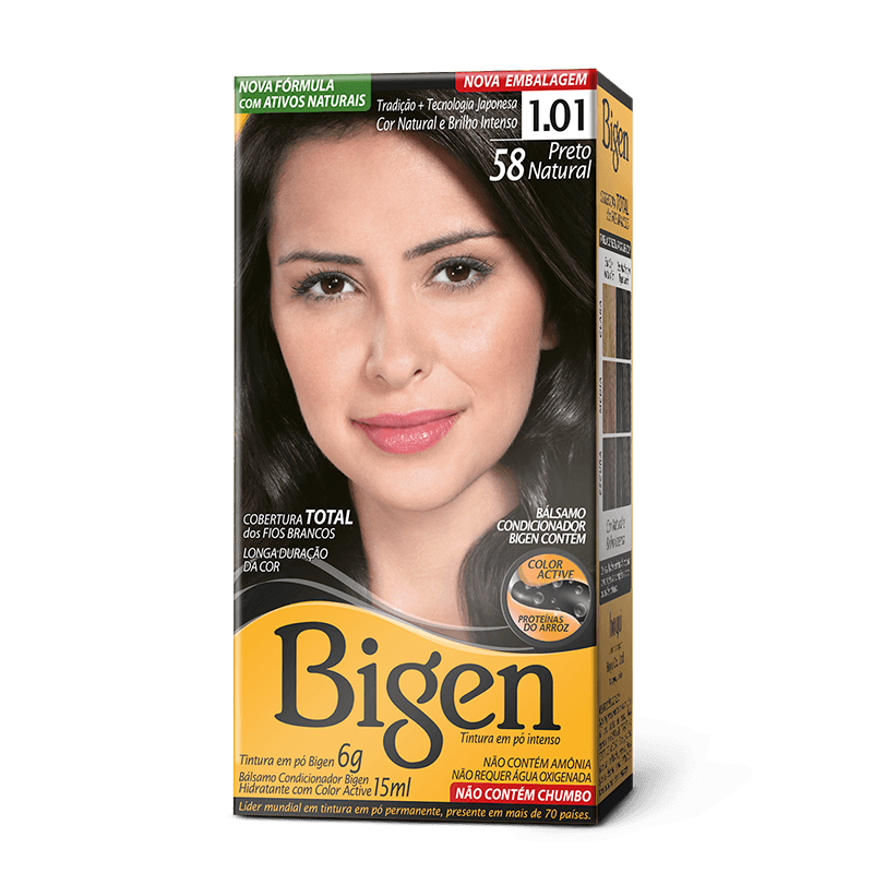 Tinta Bigen 6g 1.01 58 Preto Nat. - Cless - Shopping dos Cosméticos